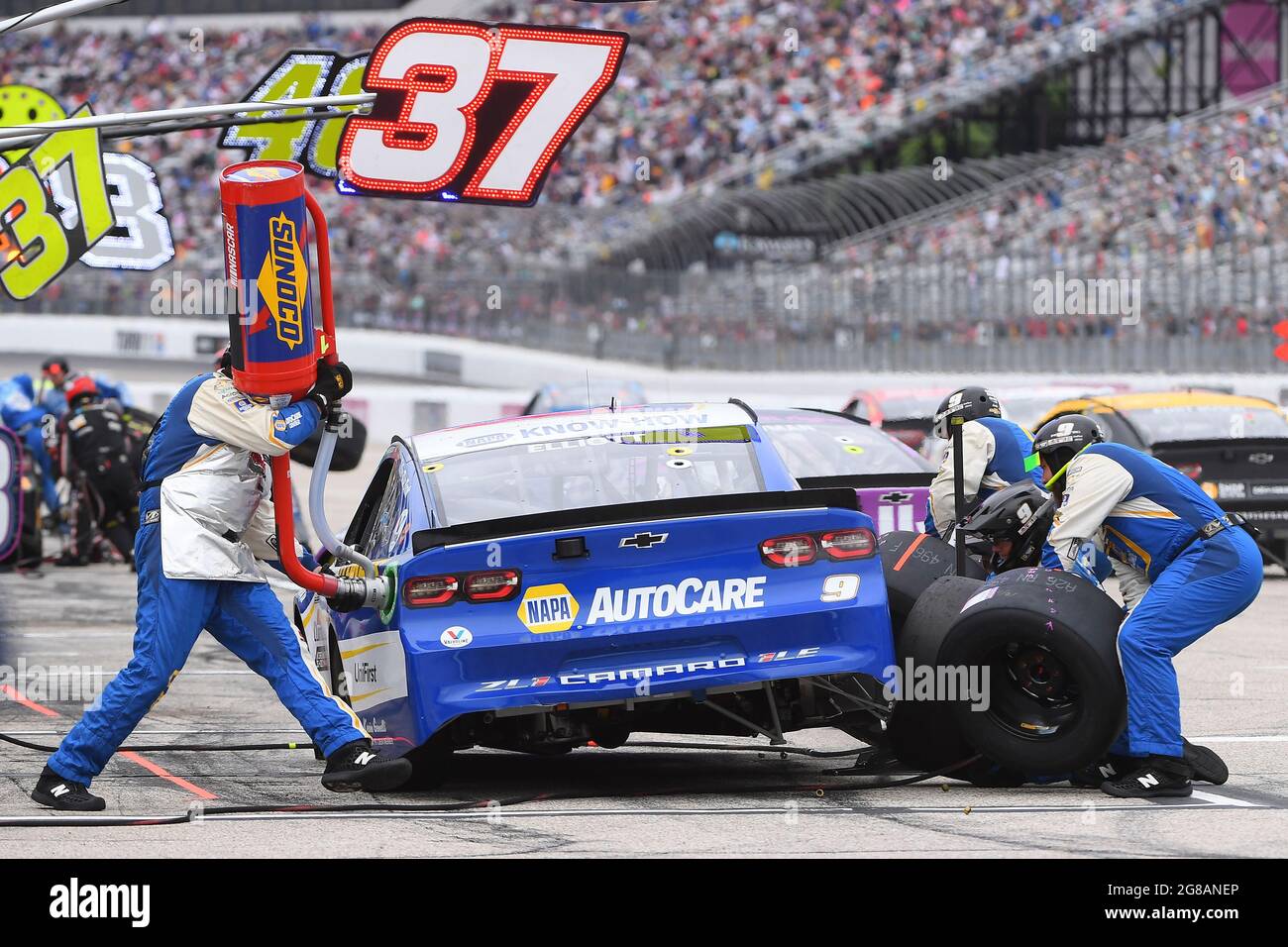 Loudon, New Hampshire, USA. 18th July, 2021. Chase Elliott, driver of ...