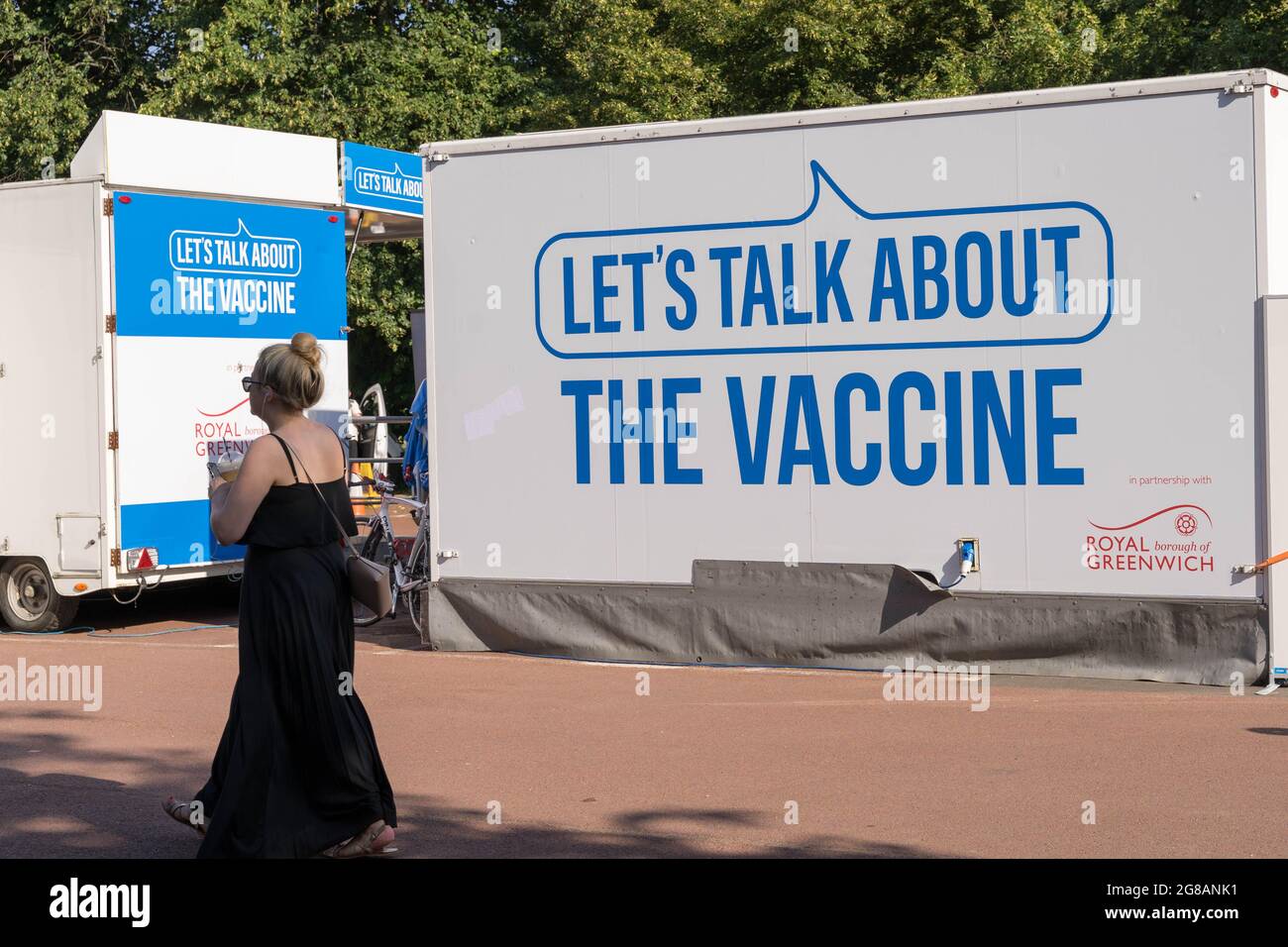 "let's talk about vaccination" at London greenwich Park, walk-in , pop ...