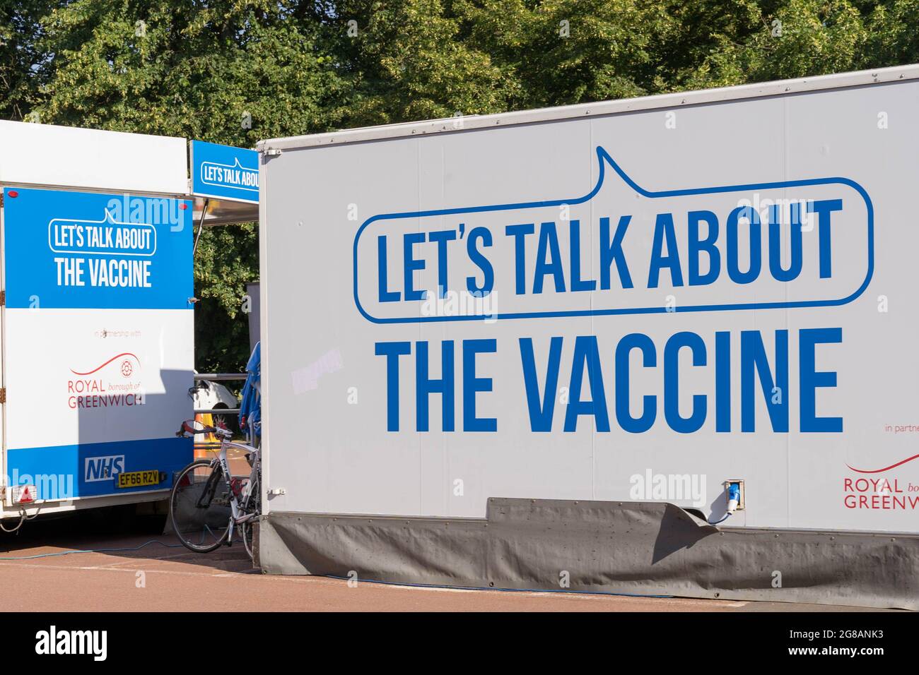 "let's talk about vaccination" at London greenwich Park, walk-in , pop ...
