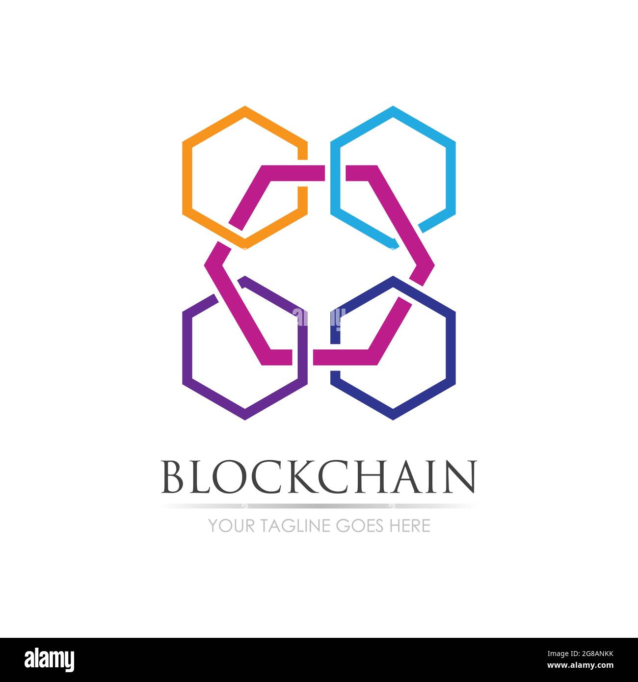 Block Chain Logo Technology Icon. Digital Vector Modern Symbol. Company ...
