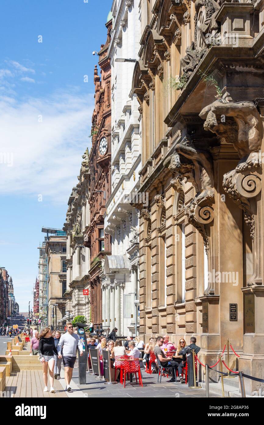 Pavement restaurant, St Vincent Place, Glasgow City, Scotland, United ...