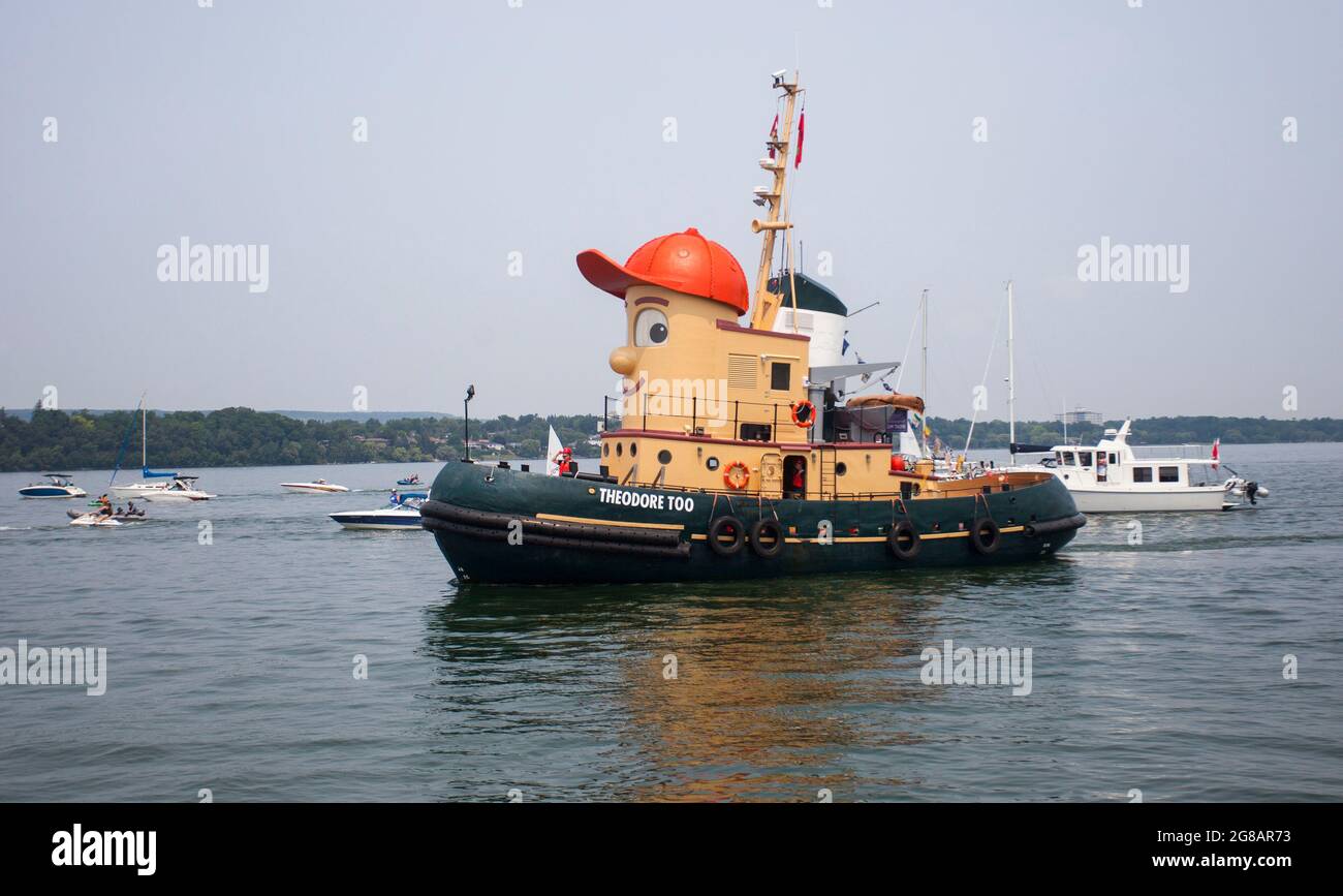 Hamilton, Canada. 18th July, 2021. The tugboat Theodore Too arrives at ...