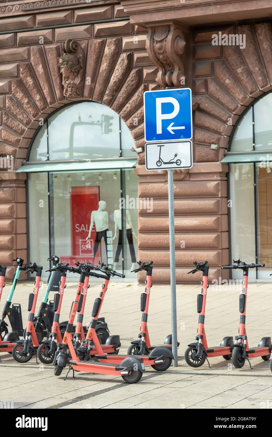 Parking For Electro Scooter Stock Photo - Alamy