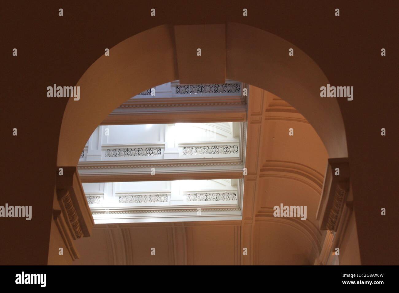 parisian style traditional interior with grand archway Stock Photo - Alamy