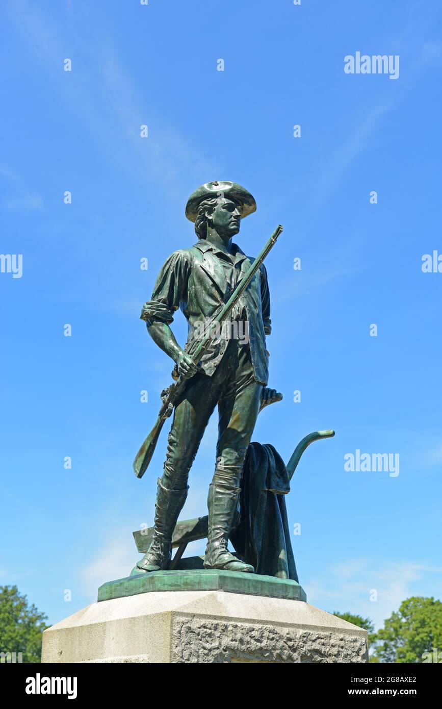 Minute Man Statue at North Bridge in Minute Man National Historic Park ...