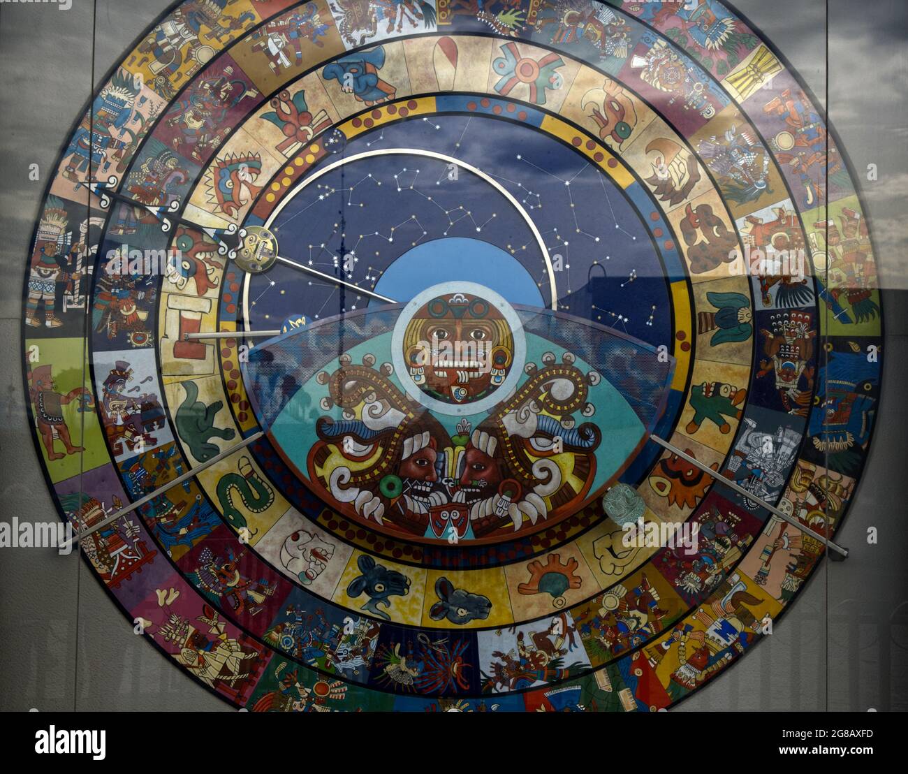 Mexico - Re-creation of the Aztec Calendar Stock Photo - Alamy