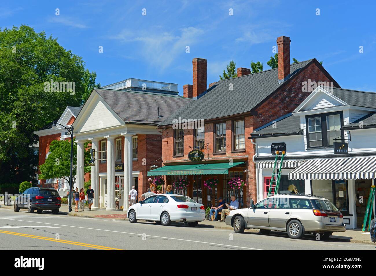 Historic Buildings on Main Street in Historic Center of Concord ...