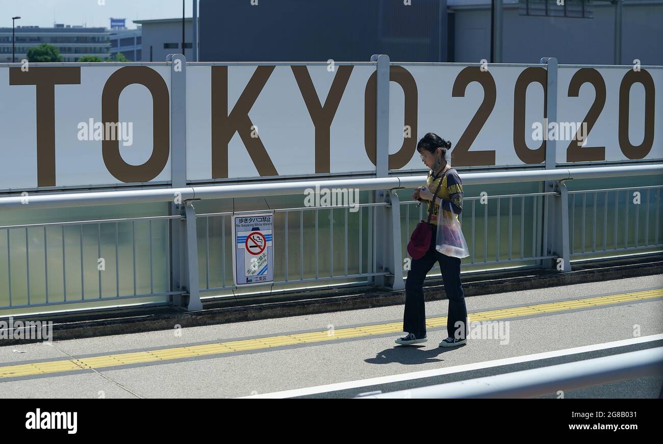 TOKYO 2020 signage around the city ahead of the Tokyo 2020 Olympic ...