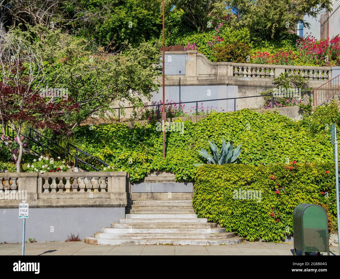 Entrance of the Ina Coolbrith Park at California Stock Photo - Alamy