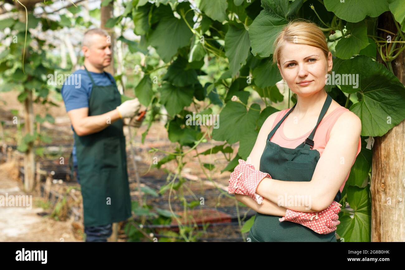 Successful female farmer Stock Photo - Alamy
