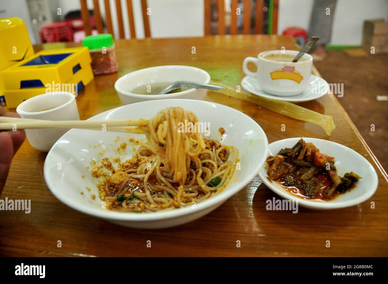 Burmese local food lunch meal serve on table for burma people and ...