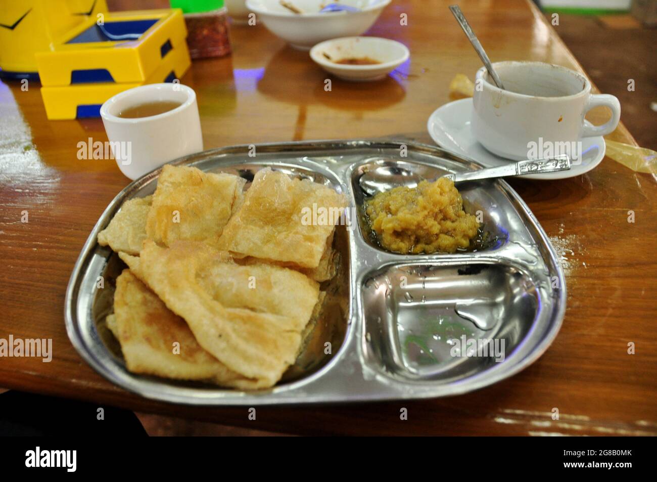 Burmese local food lunch meal serve on table for burma people and ...