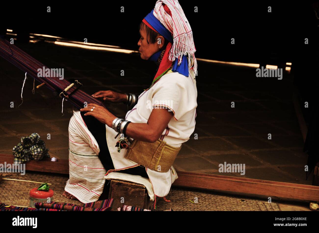 Kayan Lahwi women ethnic groups of Kayah State of Karen people wear the ...