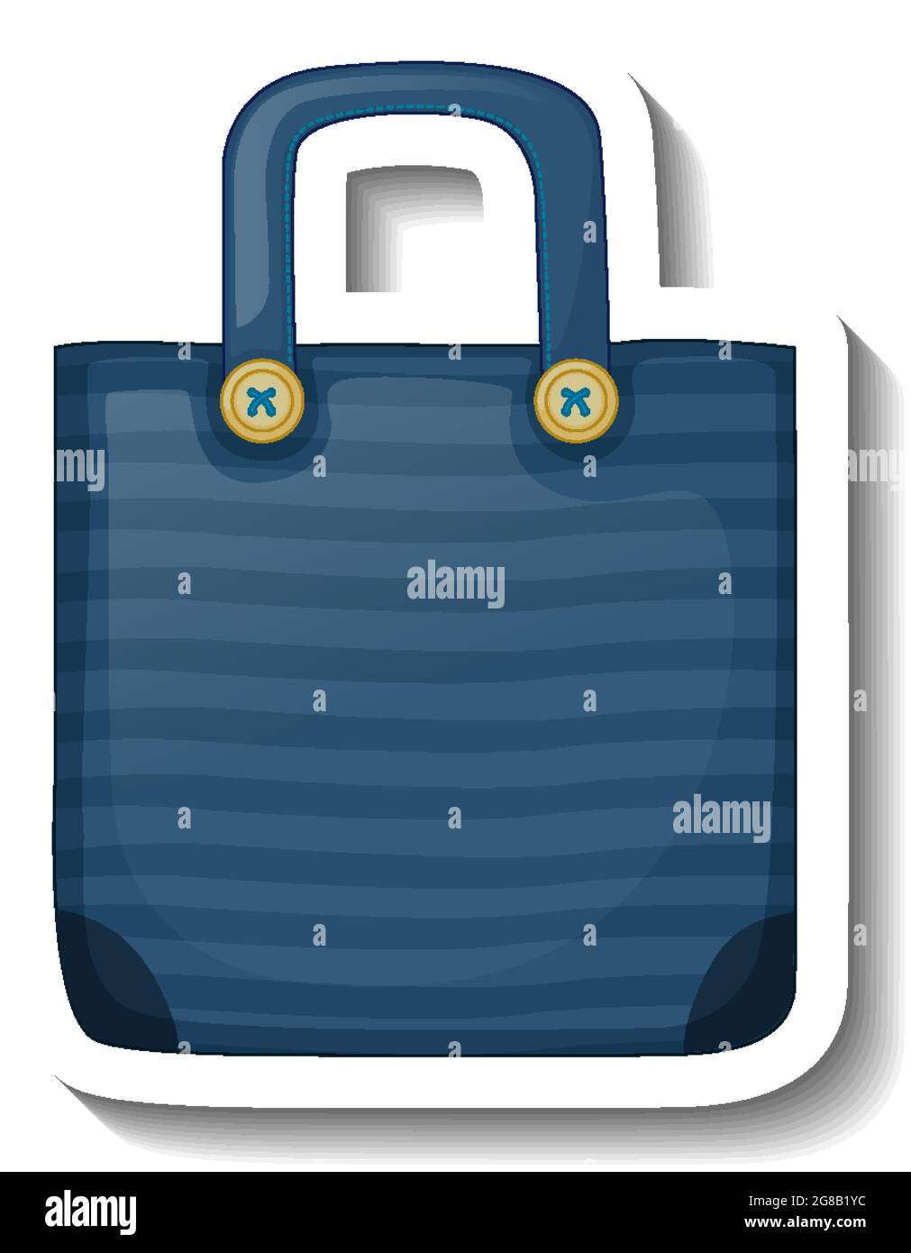 A sticker template with a unisex handbag isolated illustration Stock ...