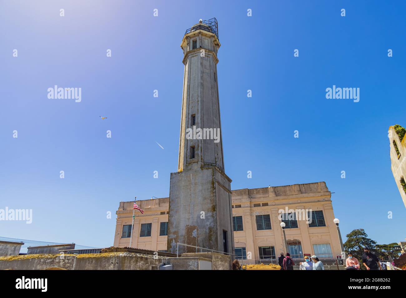 San Francisco, MAY 19, 2021 - Sunny view of the Alcatraz Lighthouse in ...