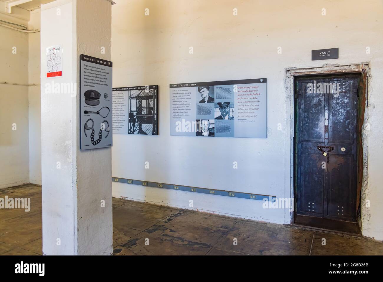 San Francisco, MAY 19, 2021 - Interior view of the cell house of ...
