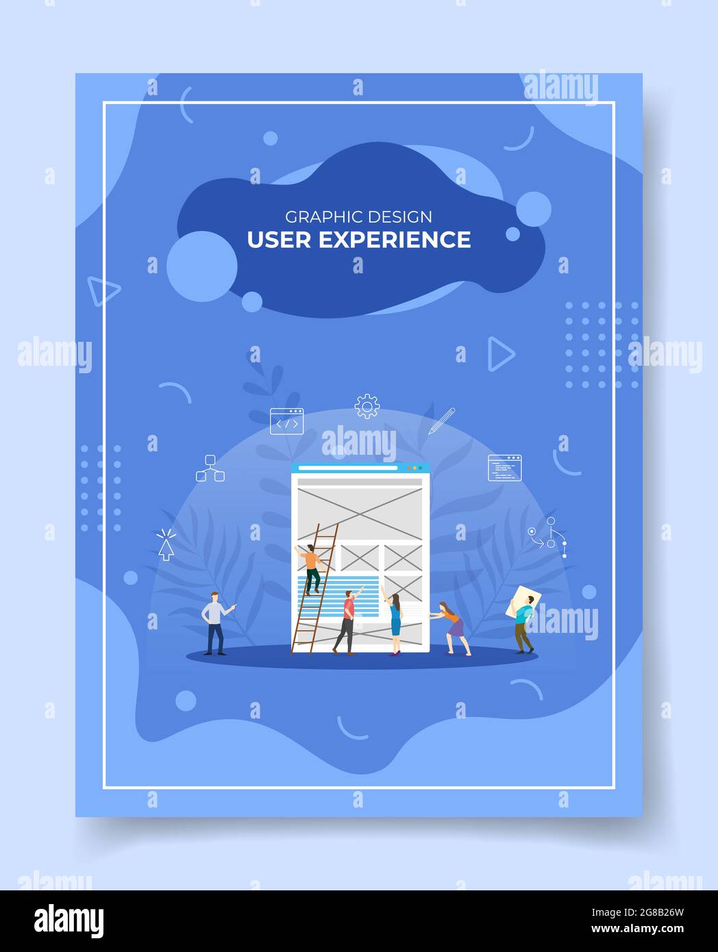 ux user experience design concept for template of banners, flyer, books ...