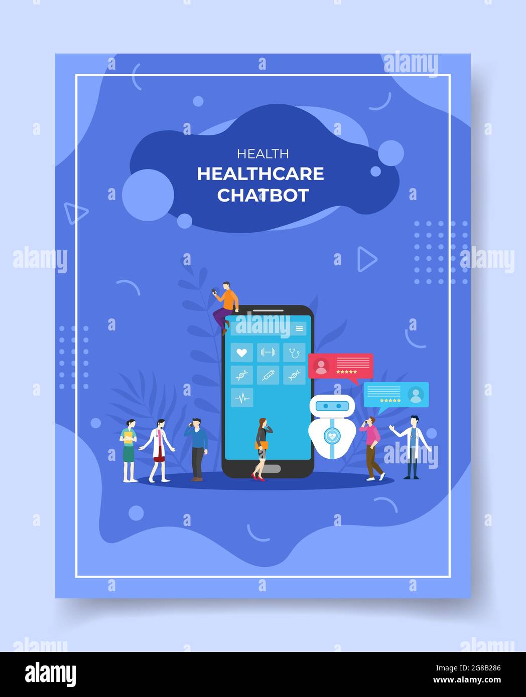 healthcare chatbot technology concept for template of banners, flyer ...