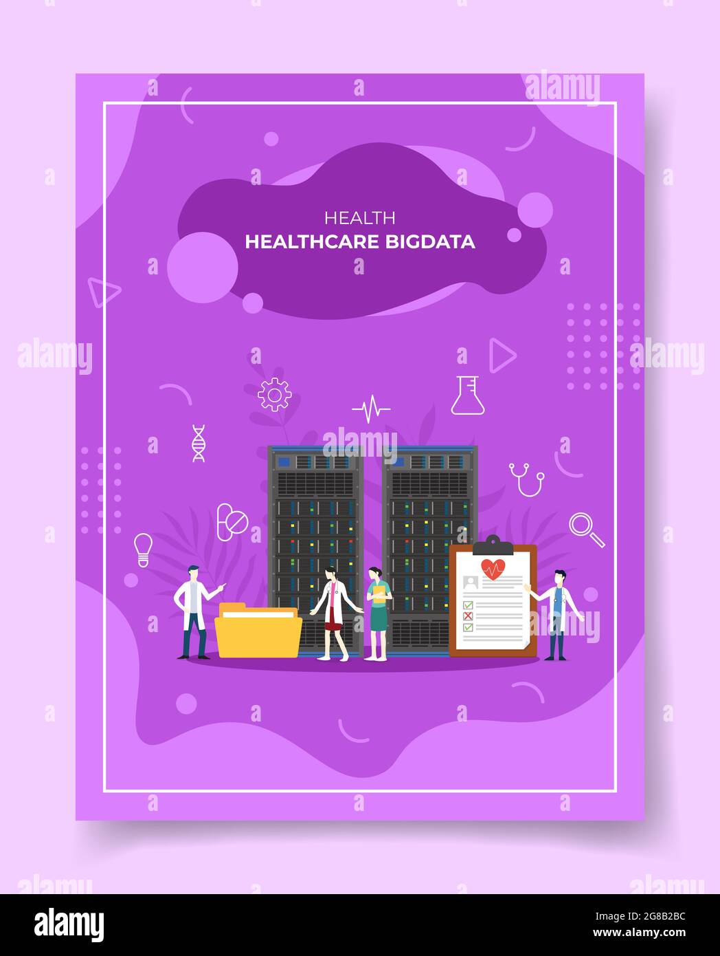 healthcare bigdata medical concept for template of banners, flyer ...