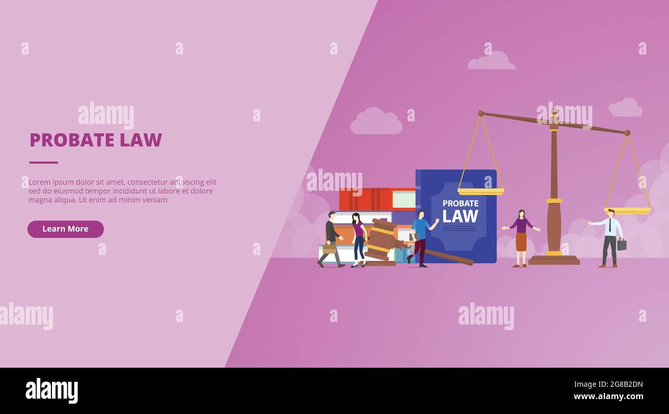 probate law concept for website landing homepage template banner or ...