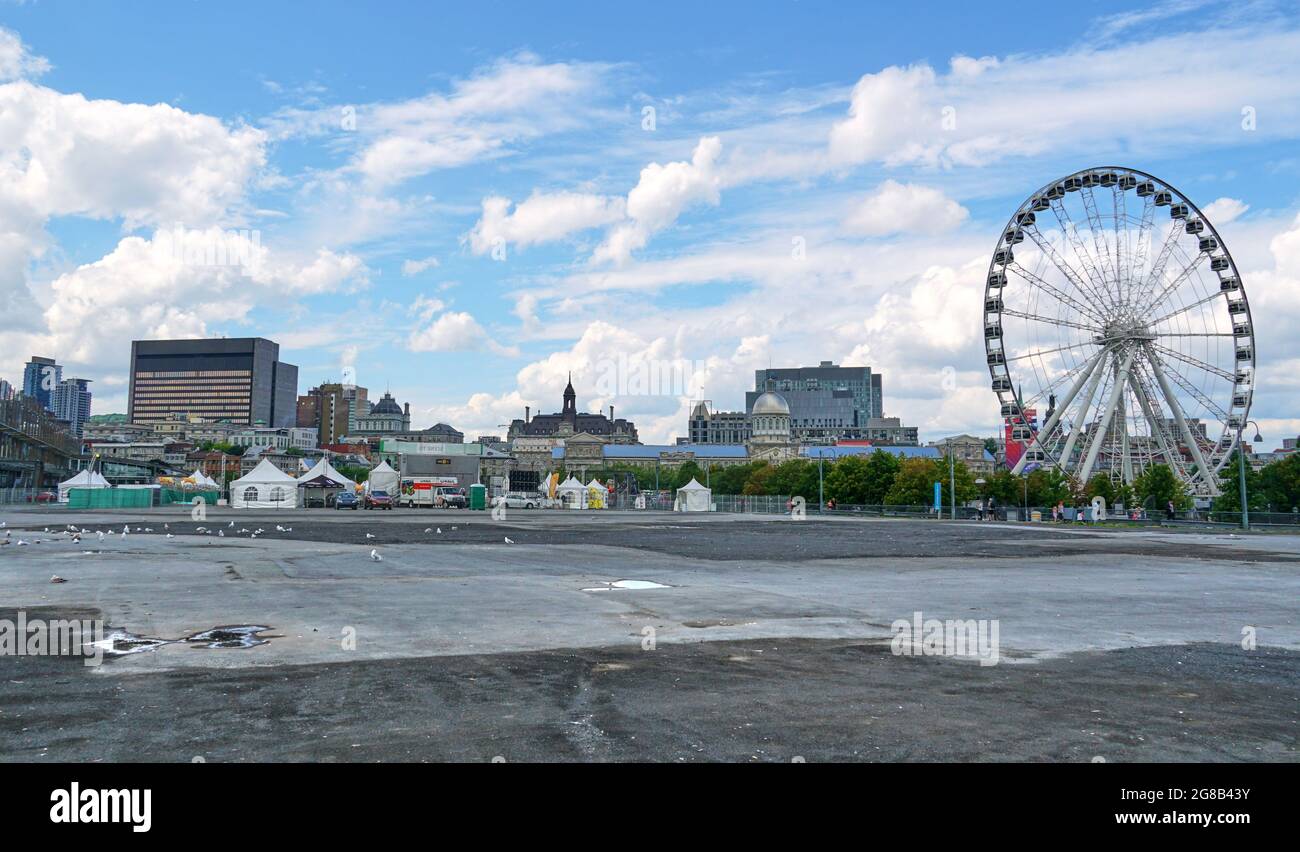 Canada, Montreal - July 11, 2021: Scenic view of ferris wheel La Grande ...