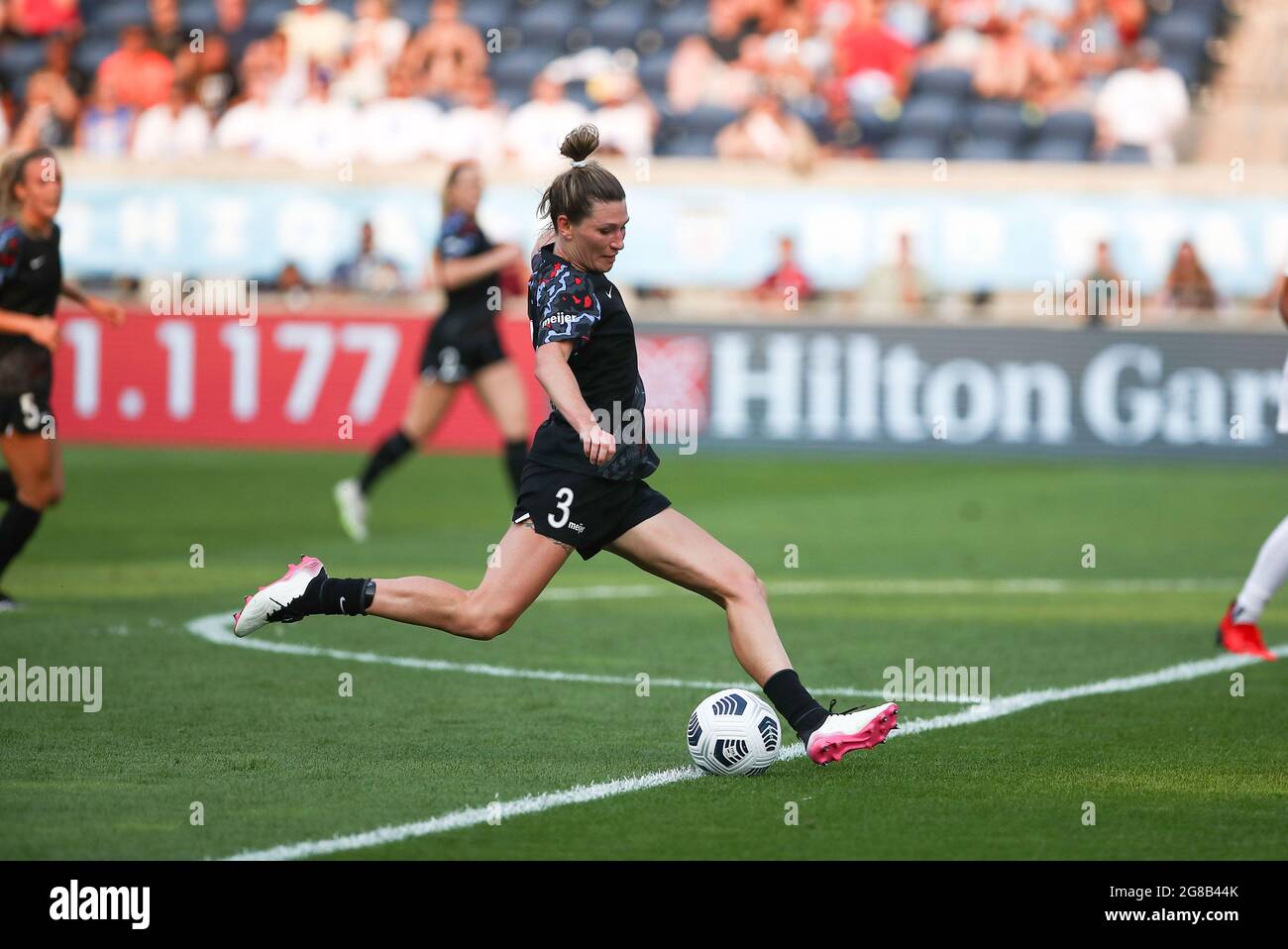 Chicago Red Stars defender Arin Wright (3) kicks the ball during a NWSL ...