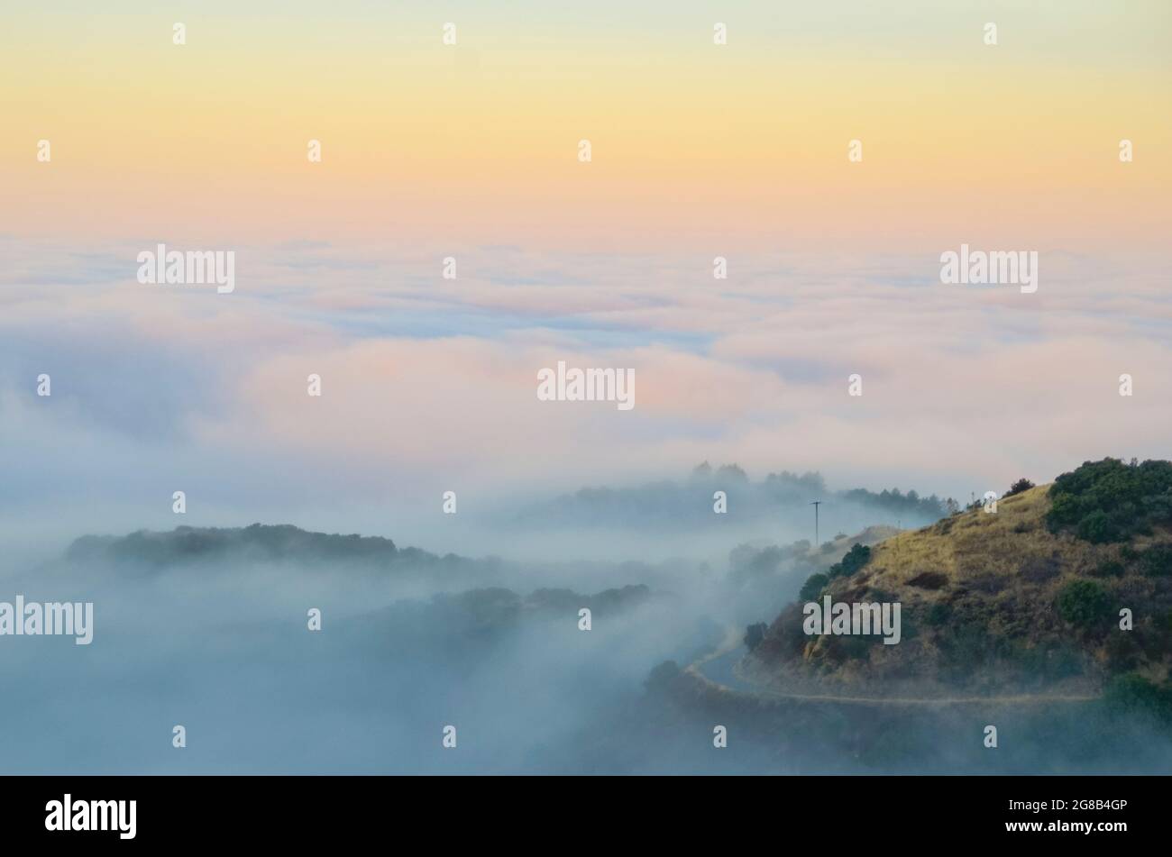 Santa Barbara Backcountry Fog and Weather Stock Photo - Alamy