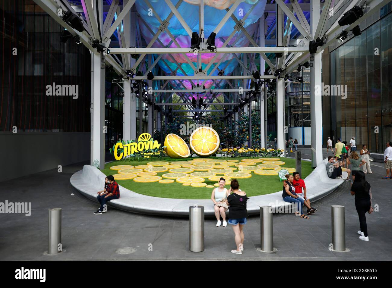 New York, United States. 18th July, 2021. People enjoy the fabricated ...