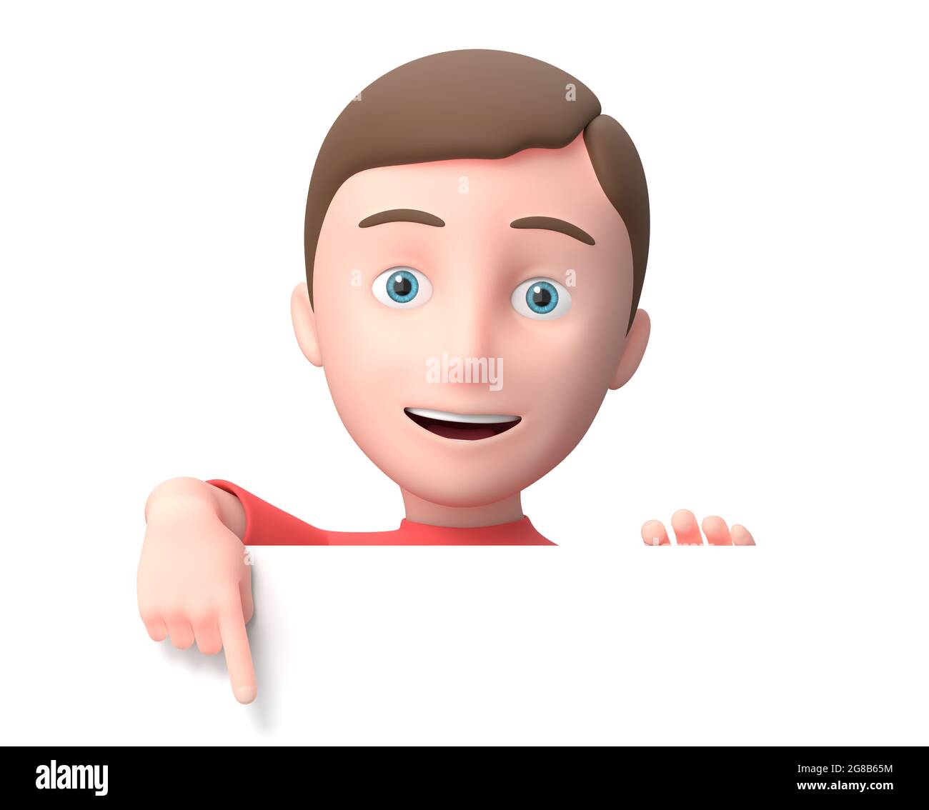 Cartoon boy pointing hi-res stock photography and images - Alamy