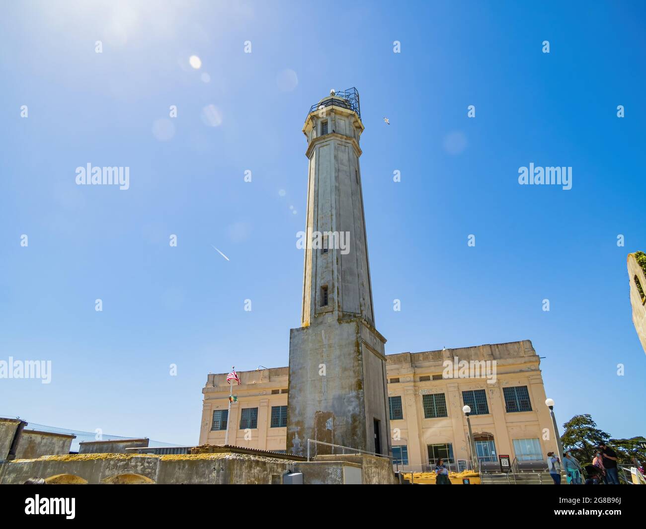 San Francisco, MAY 19, 2021 - Sunny view of the Alcatraz Lighthouse in ...