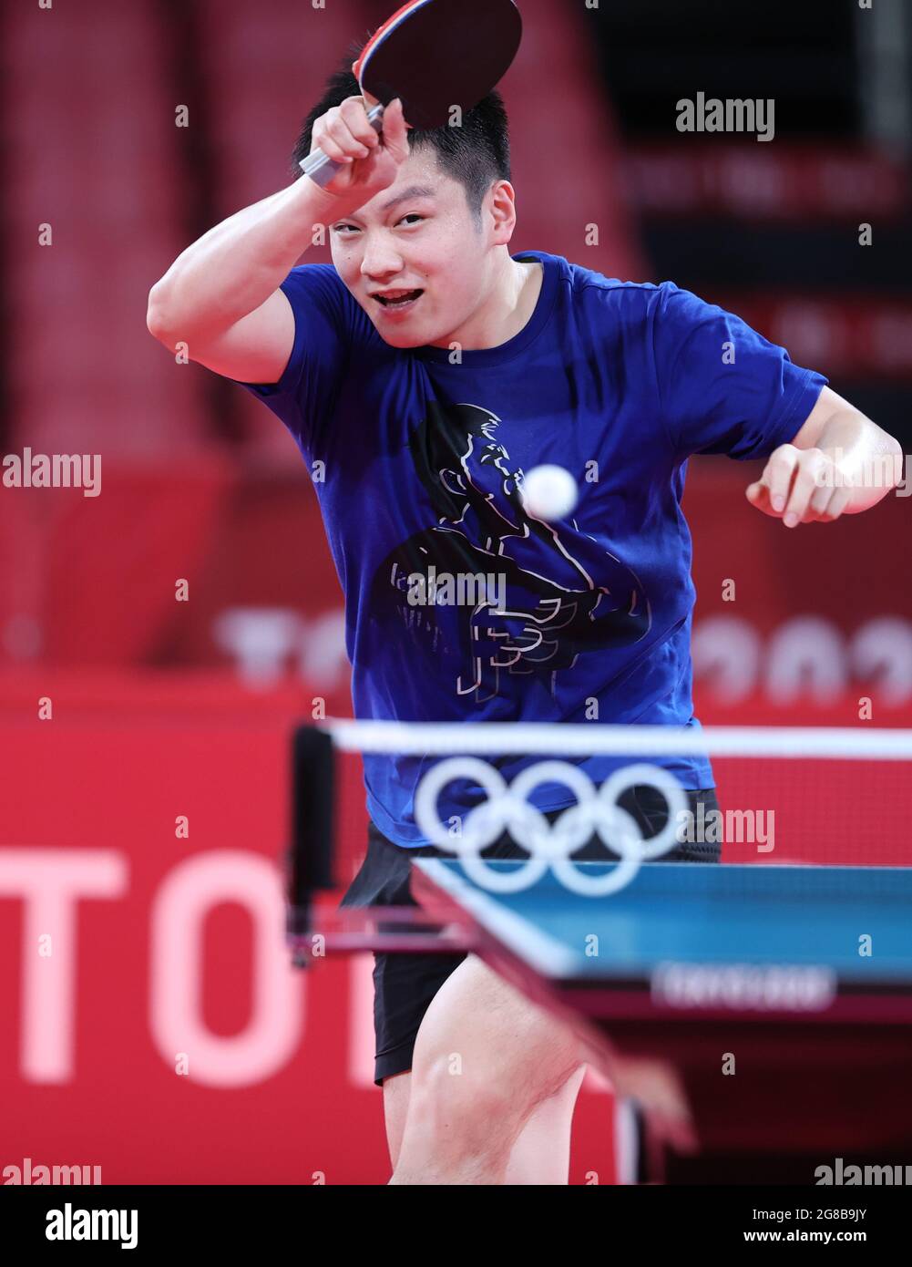 Tokyo, Japan. 19th July, 2021. Chinese table tennis player Fan Zhendong ...