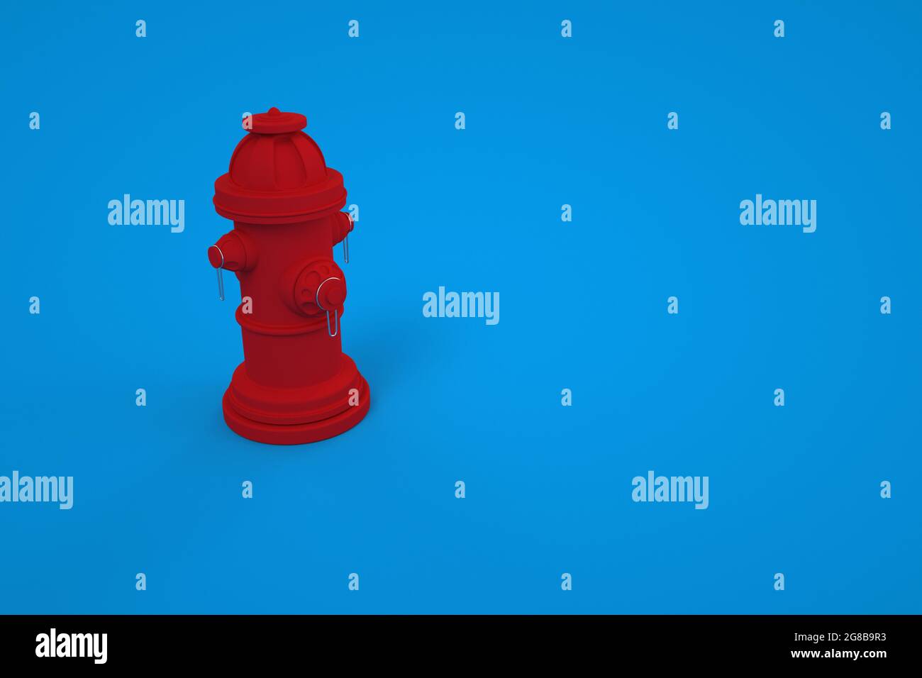 3D model of a fire hydrant on a colored background. Fire hydrant, fire ...