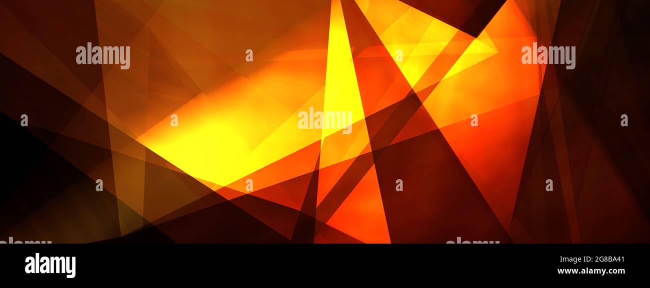 Abstract background with 3D illustration glow polygon geometric ...