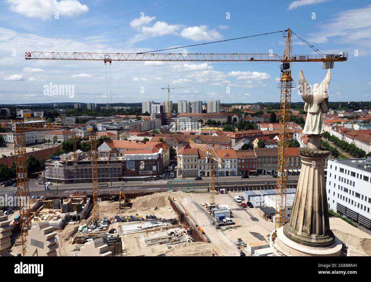 Potsdam, Germany. 15th July, 2021. The construction site between ...