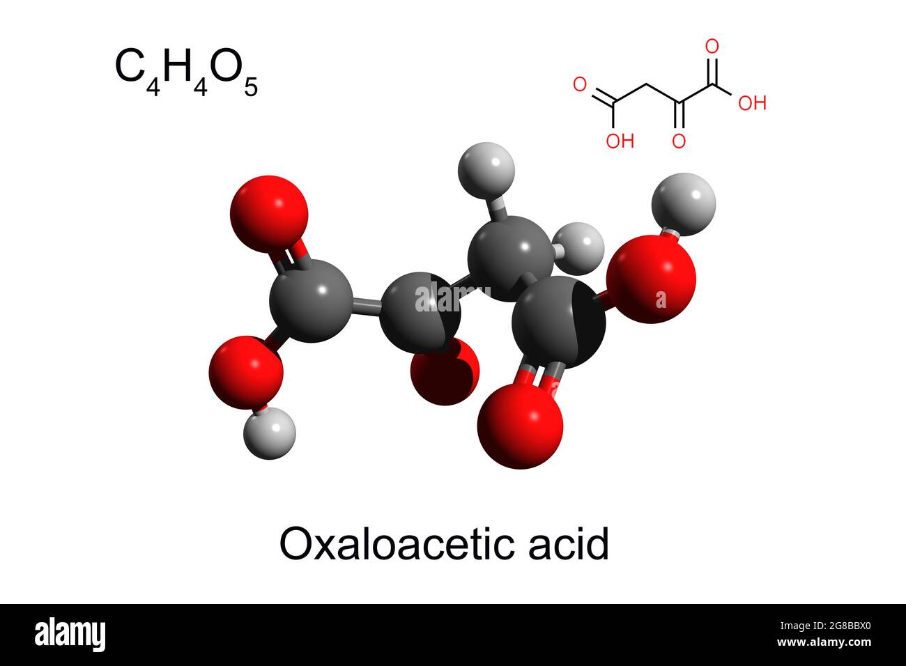 Chemical formula, skeletal formula and 3D ball-and-stick model of ...