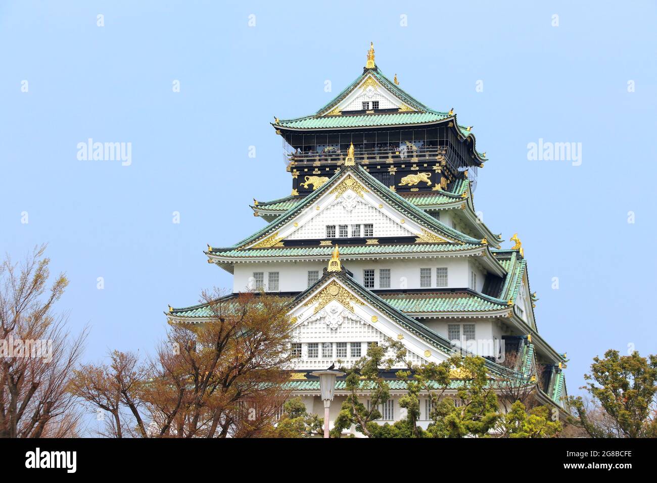 Osaka castle, Japanese ancient castle in Osaka, Japan. UNESCO world ...