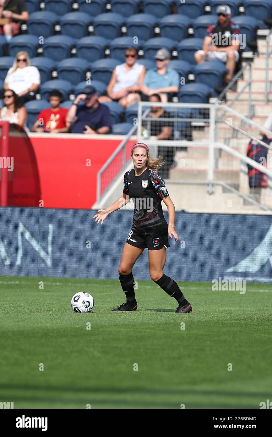Chicago Red Stars defender Kayla Sharples (28) looks on during a NWSL ...