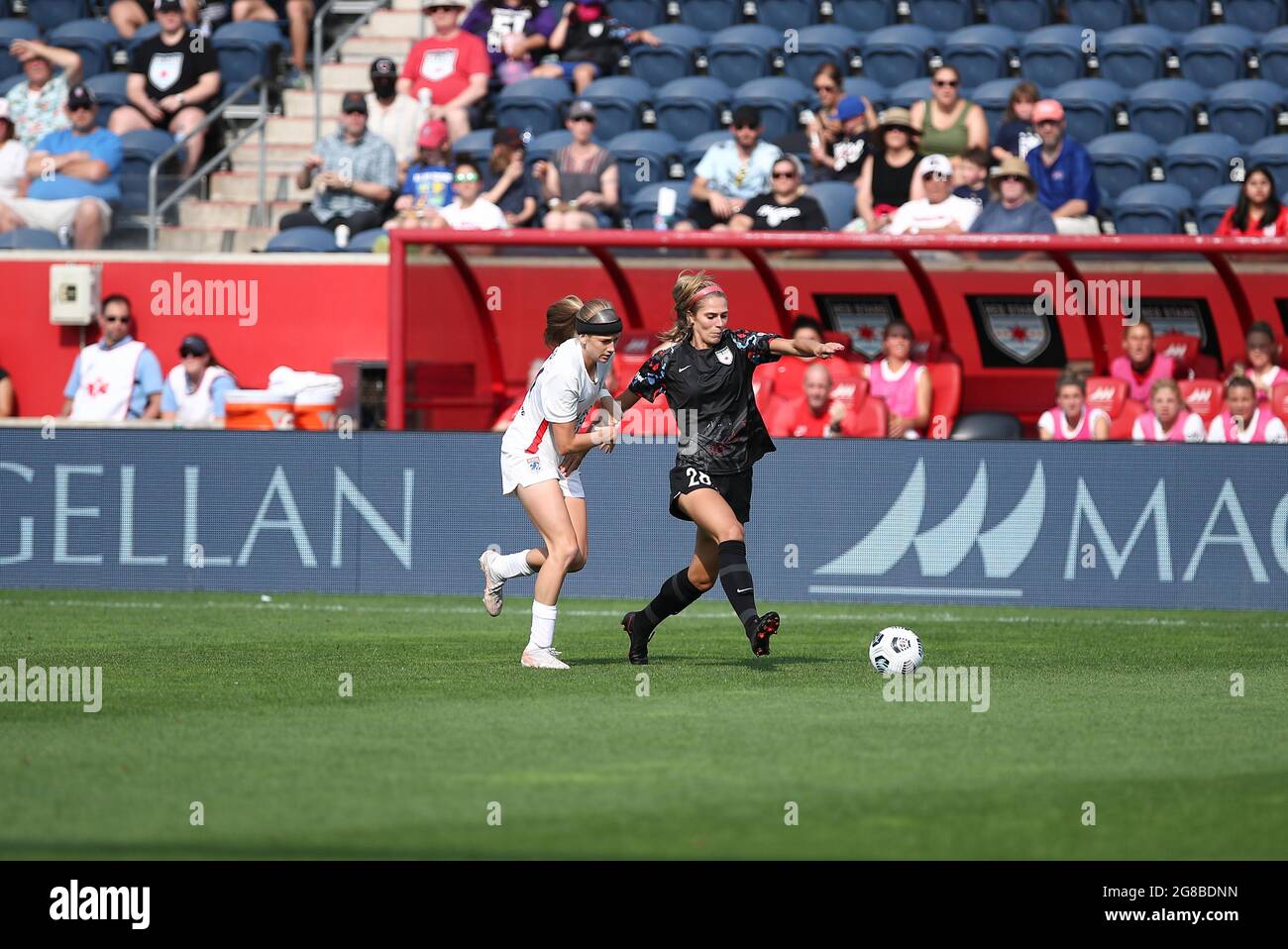 OL Reign forward Bethany Balcer (24) and Chicago Red Stars defender ...