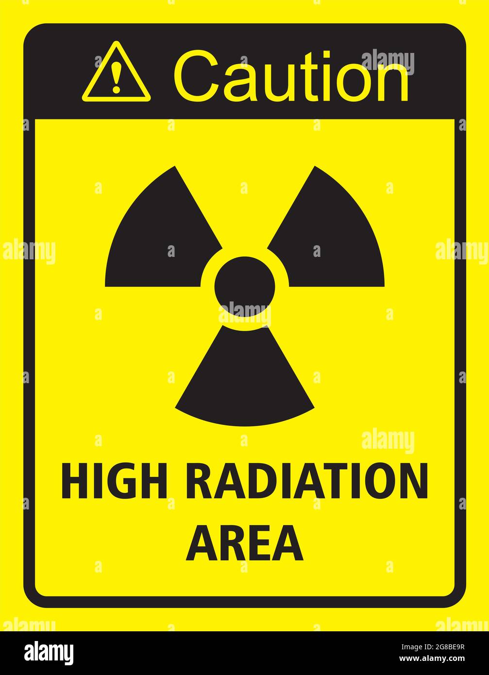 High radiation area caution vector sign Stock Vector Image & Art - Alamy