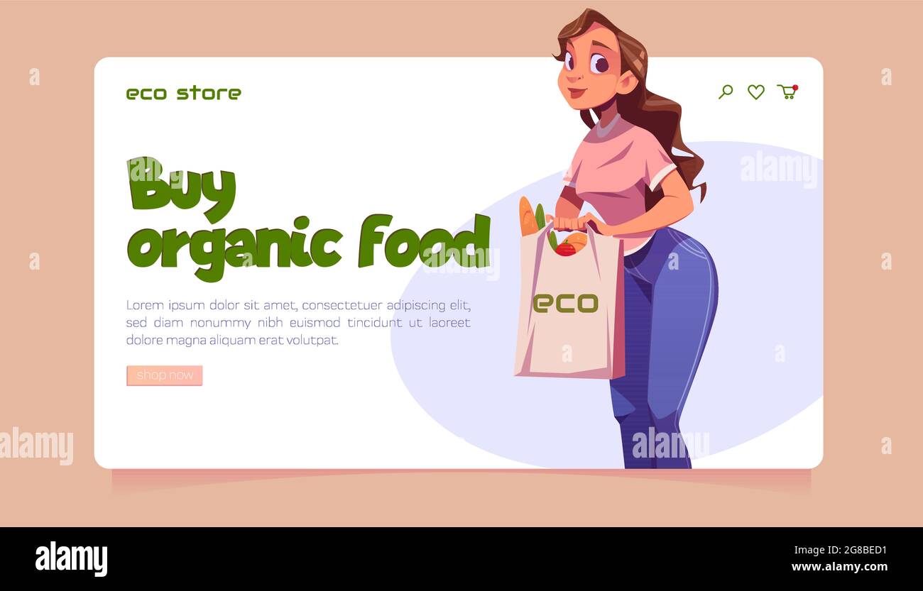 Eco store website with local organic food Stock Vector Image & Art - Alamy