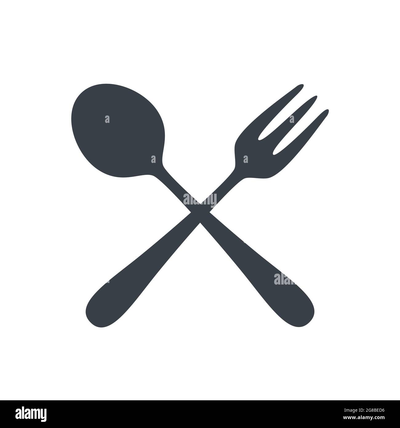 Restaurant utensil spoon and fork. Vector stock Stock Vector Image ...
