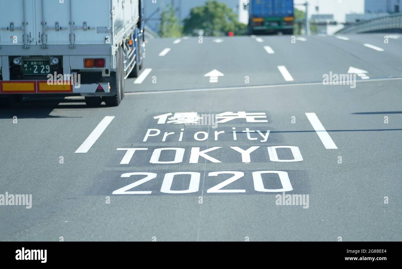 Priority Tokyo 2020 road lanes ahead of the Tokyo 2020 Olympic Games in ...