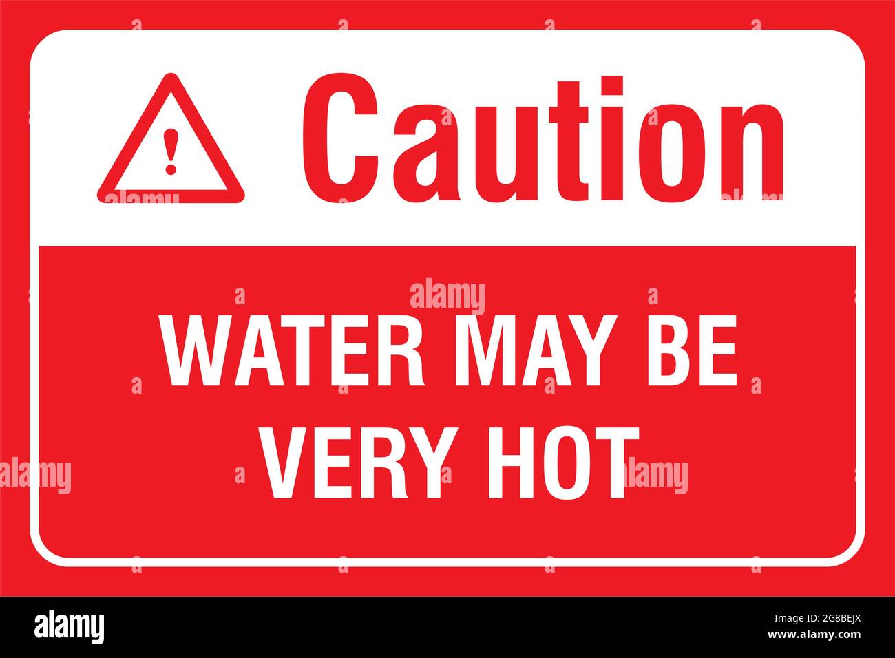 Caution hot water sign hi-res stock photography and images - Alamy