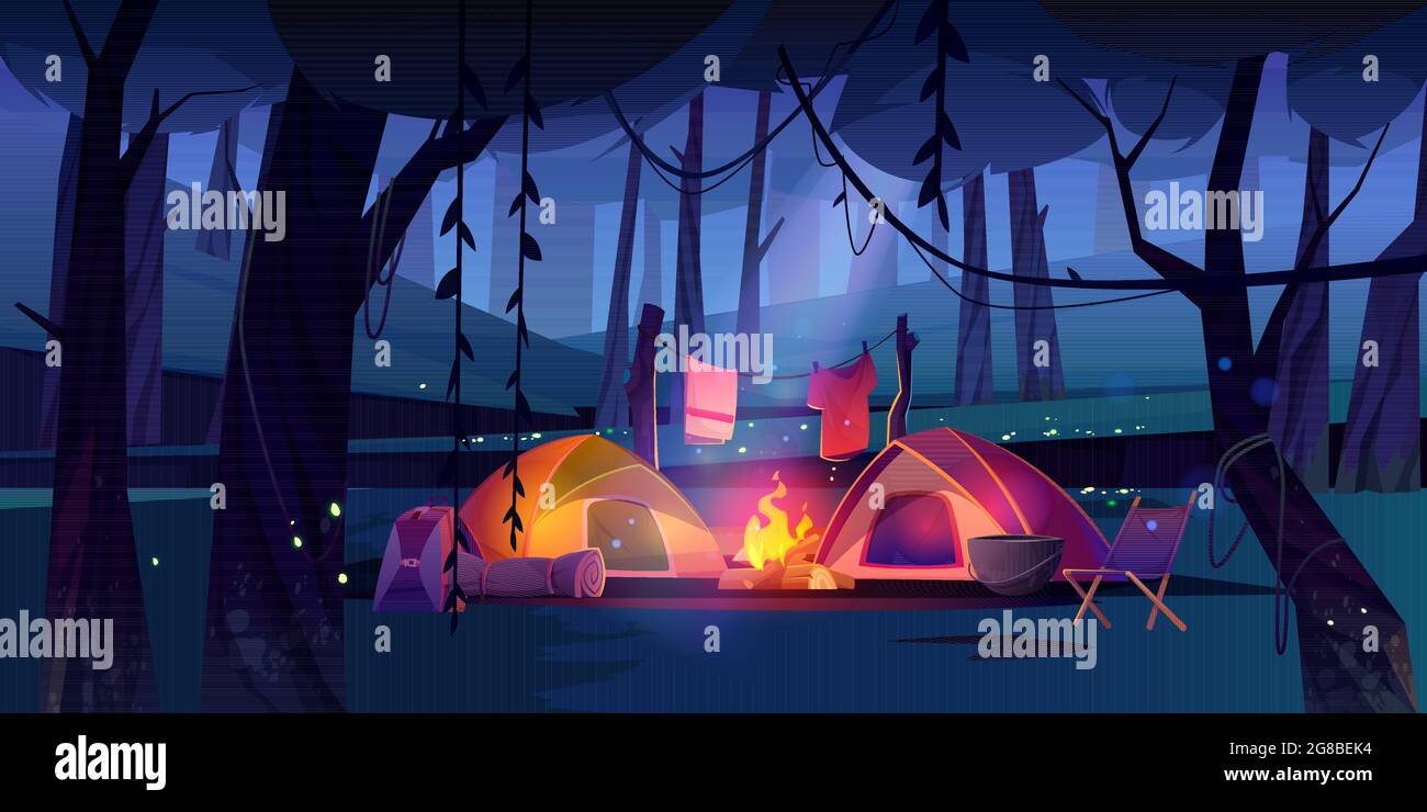 Cartoon campfire hi-res stock photography and images - Alamy