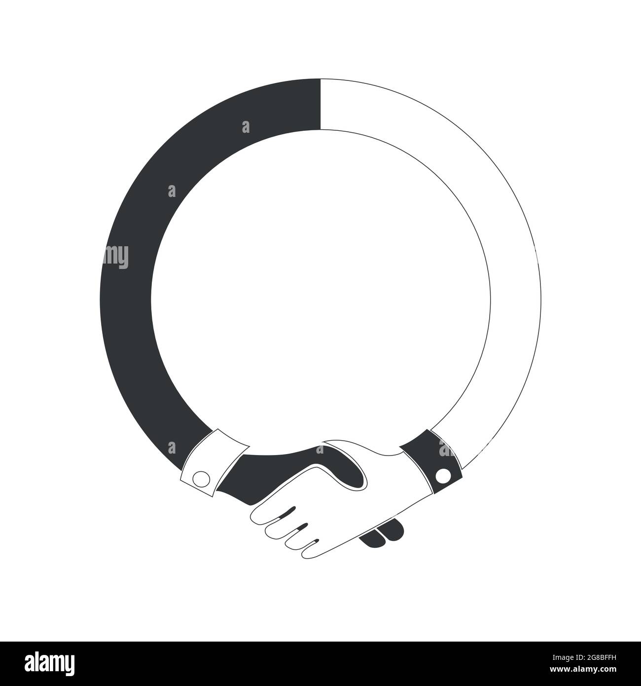 Handshake circle vector icon. Stock vector illustration Stock Vector ...
