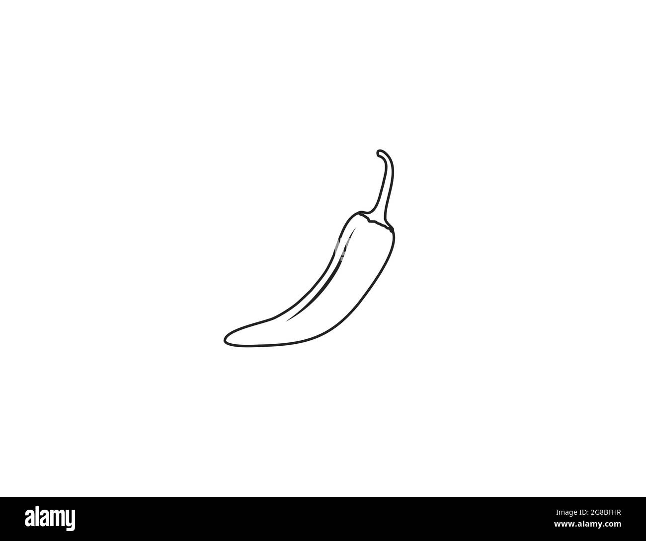 Red chili vector art Black and White Stock Photos & Images - Alamy