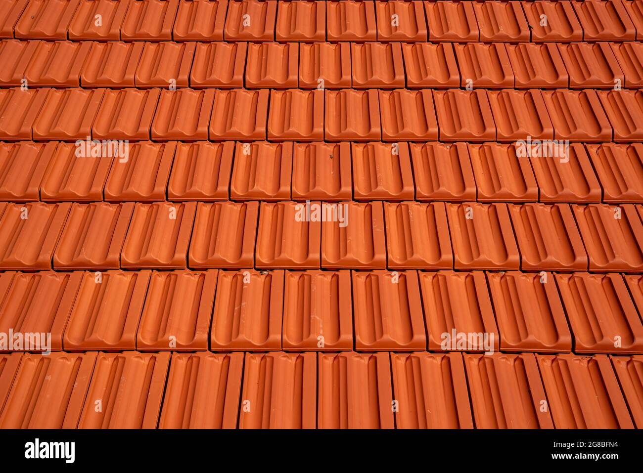 Red tiled roof as texture or background Stock Photo - Alamy
