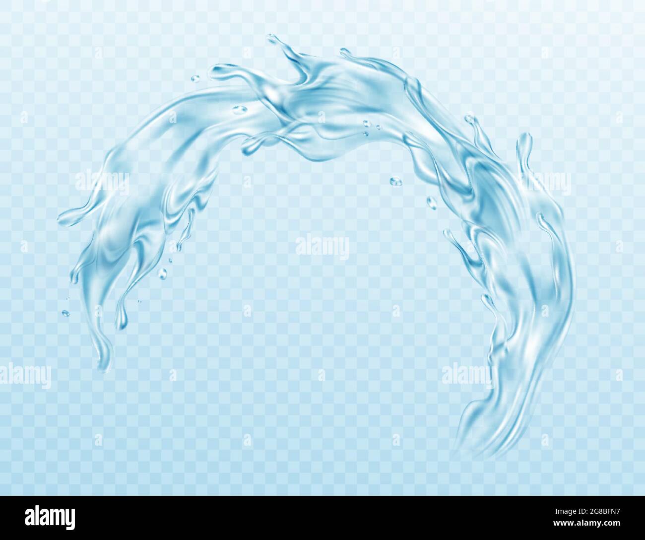 Realistic illustration Water splash isolated on transparent background ...