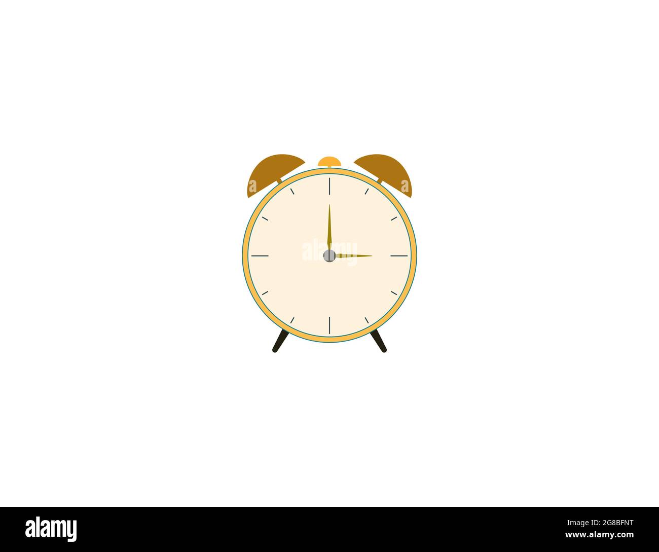 Clock, alarm clock icon. Vector illustration. Flat Stock Vector Image ...