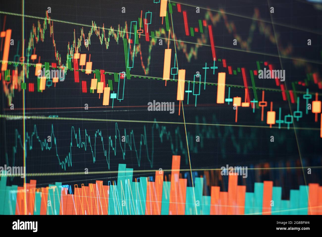 Bar graphs, Diagrams, financial figures. Forex chart. Concept of stock ...